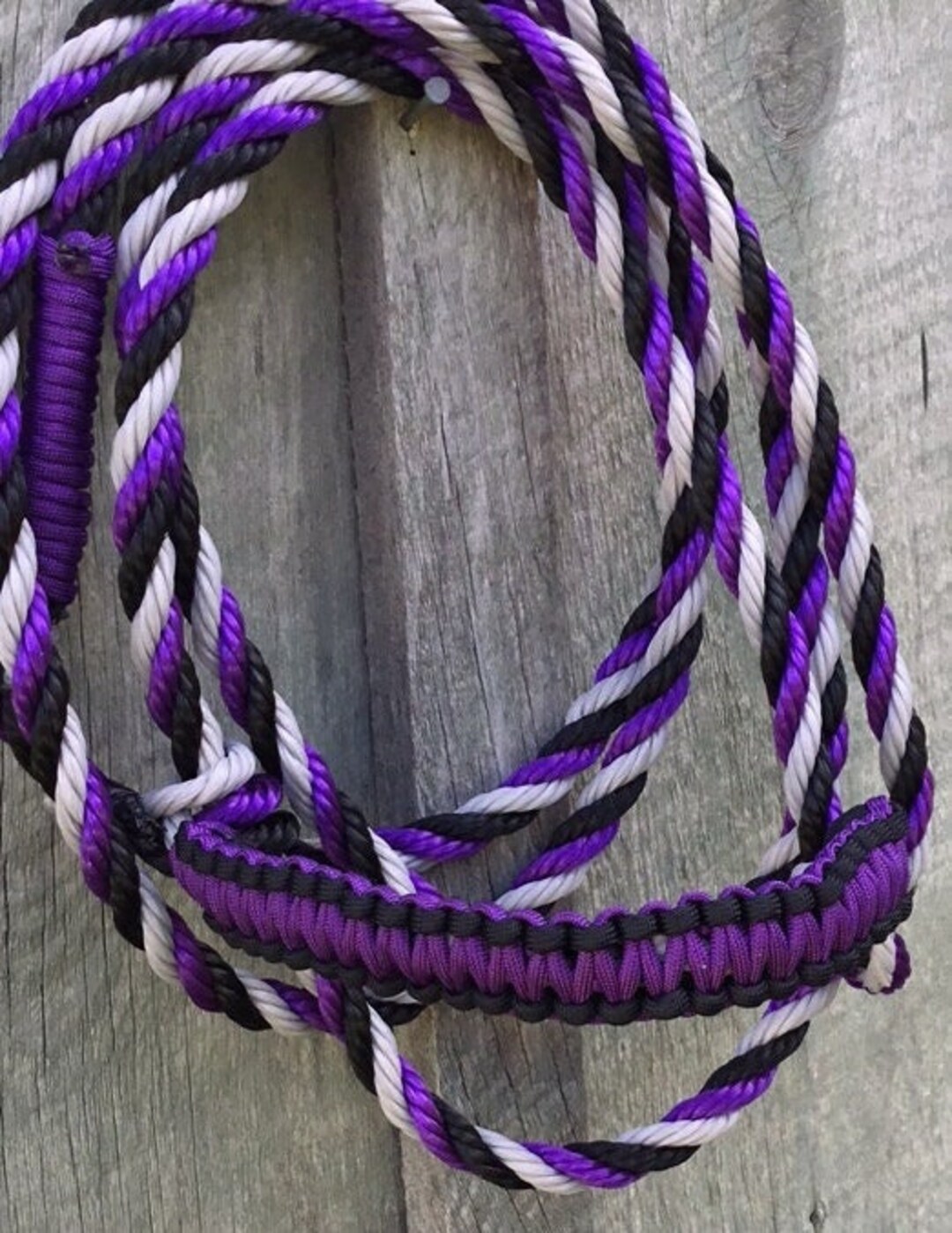 Cow Rope Halter-black/purple - Etsy