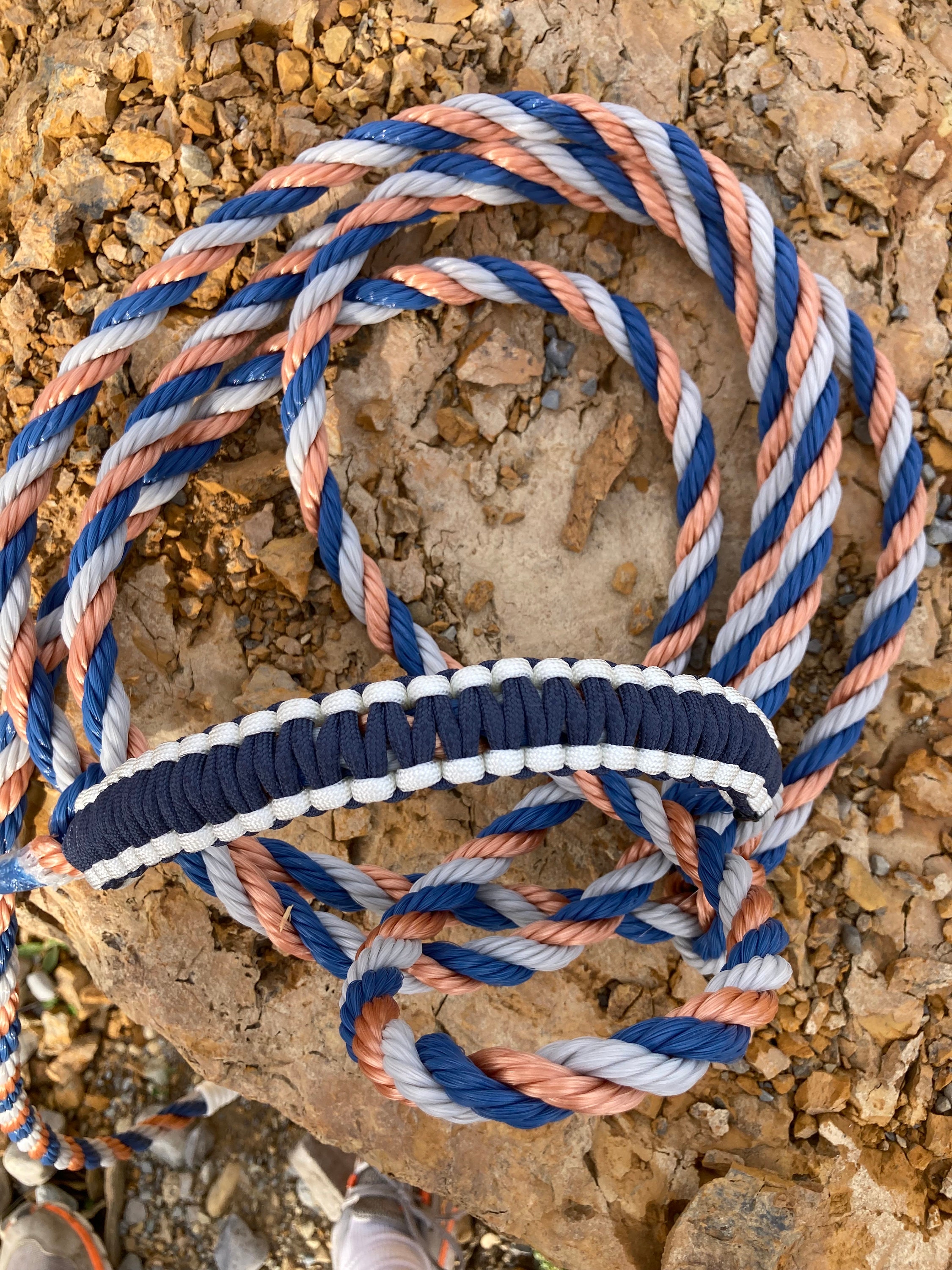 Cow Rope Halter-navy-coral-white - Etsy