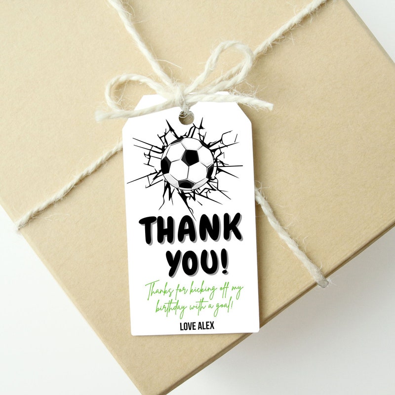 Soccer Thank You Tag - Etsy