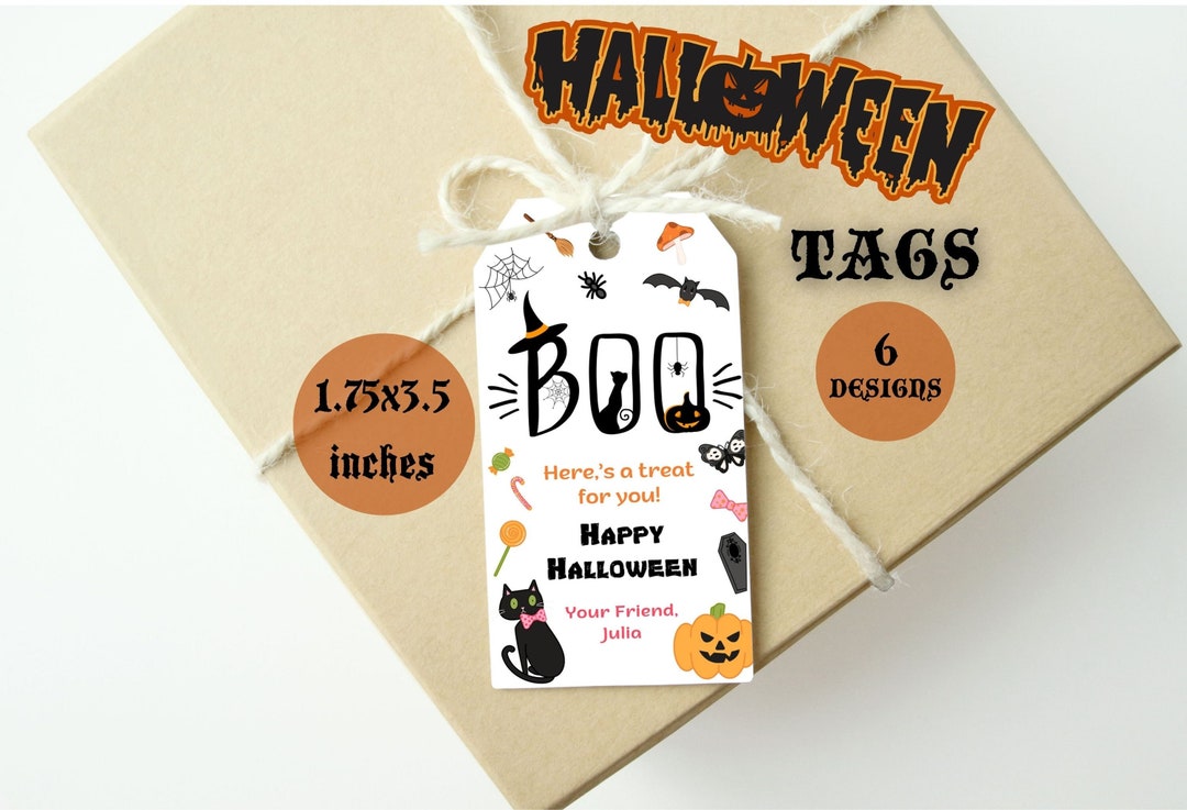 Spook-tacular Ghost Gift Tag - Halloween Printable Download - Etsy