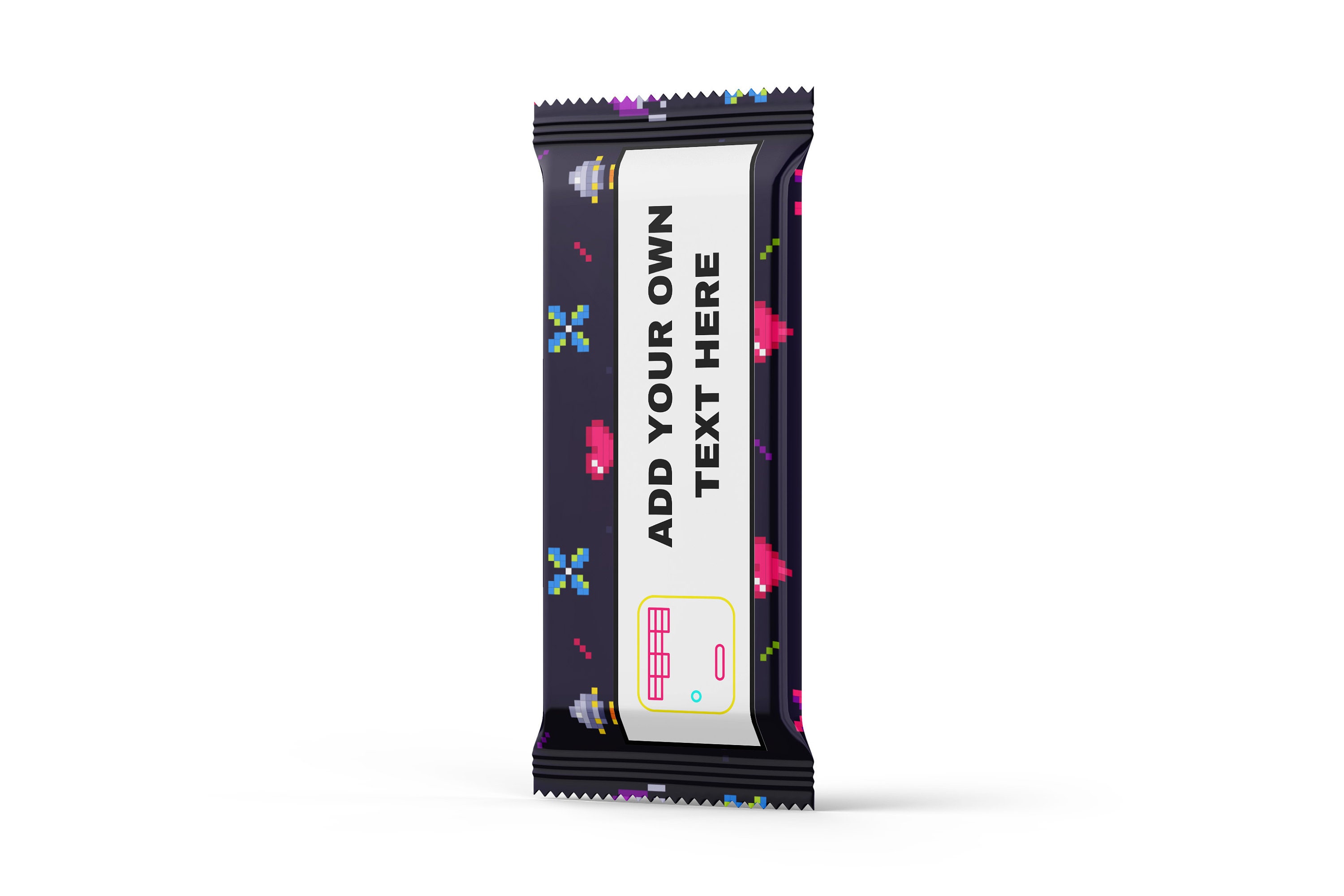 Glow Gaming Arcade Birthday Party Chocolate Bar Wrapper Neon Glow Party ...