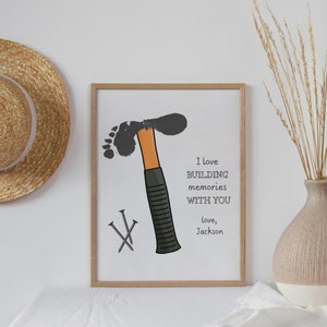 Footprint Art Fathers Day Card DIY Fathers Day Card Father's Day ...