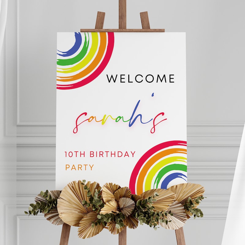 Rainbow Welcome - Etsy