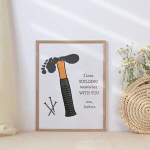 Footprint Art Fathers Day Card DIY Fathers Day Card Father's Day ...