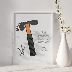 Footprint Art Fathers Day Card DIY Fathers Day Card Father's Day ...