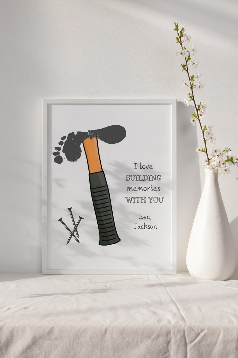 Footprint Art Fathers Day Card DIY Fathers Day Card Father's Day ...