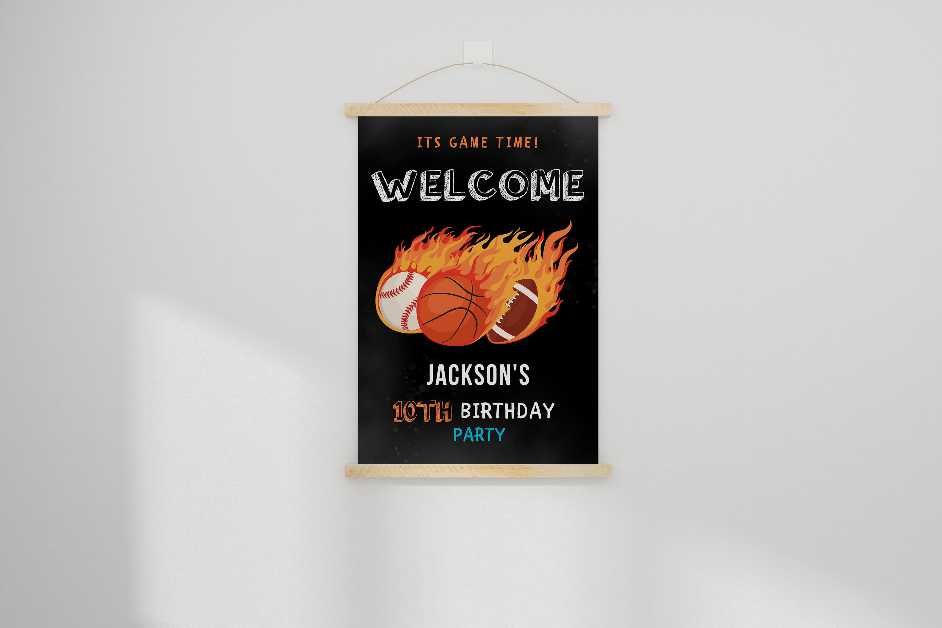 EDITABLE Sport Birthday Welcome Sign Template, Sport Birthday Welcome ...