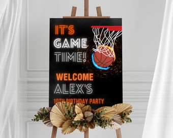 Basketball Welcome Sign Basketball Birthday Sign Basketball - Etsy