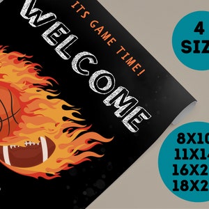 EDITABLE Sport Birthday Welcome Sign Template, Sport Birthday Welcome ...
