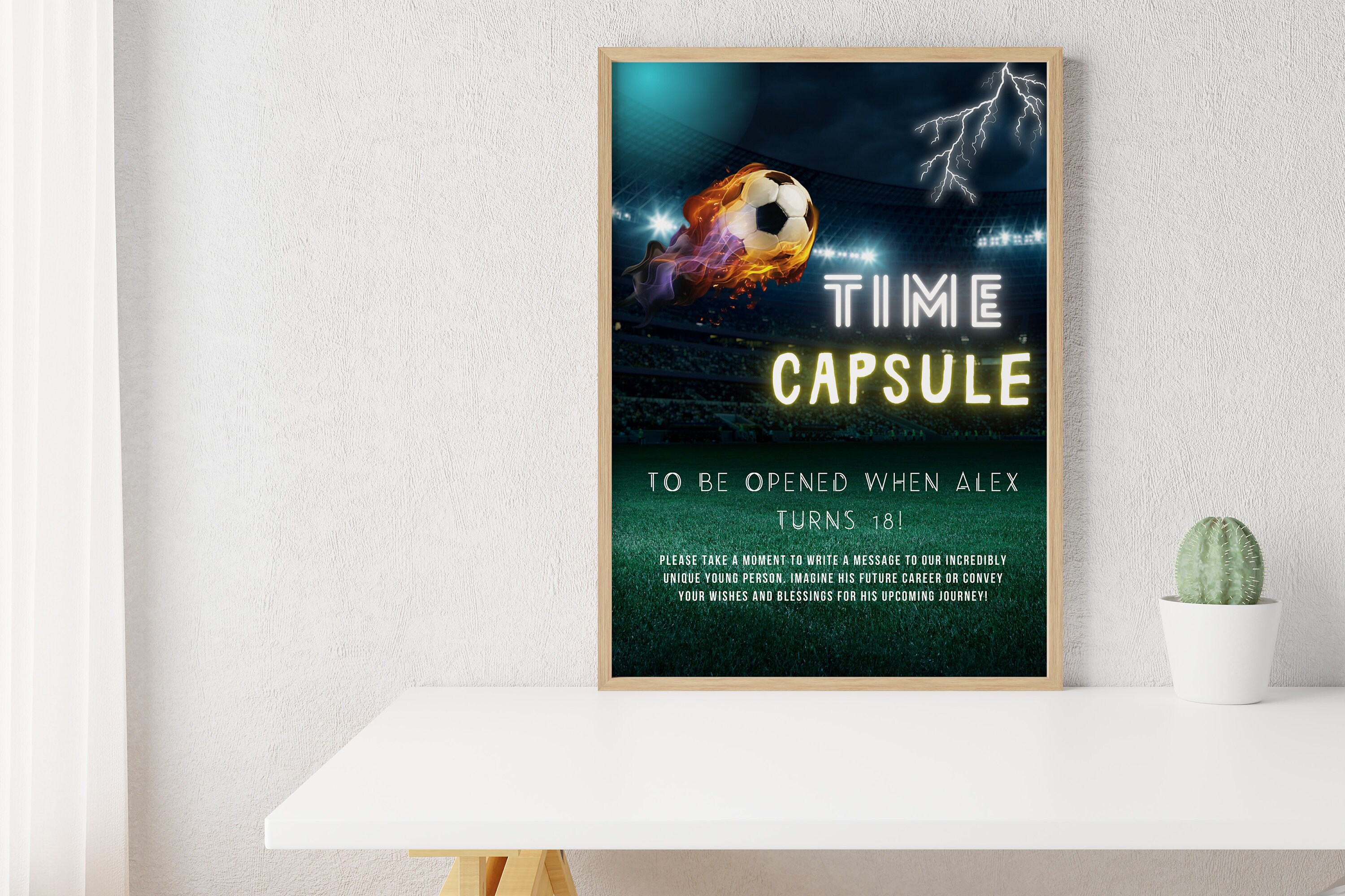 Football Party Time Capsule Template Customize Your Event With This DIY ...