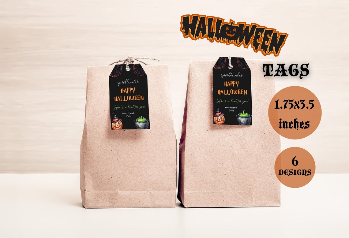 Editable Halloween Labels Customizable Spooky Tags for Your Haunting ...