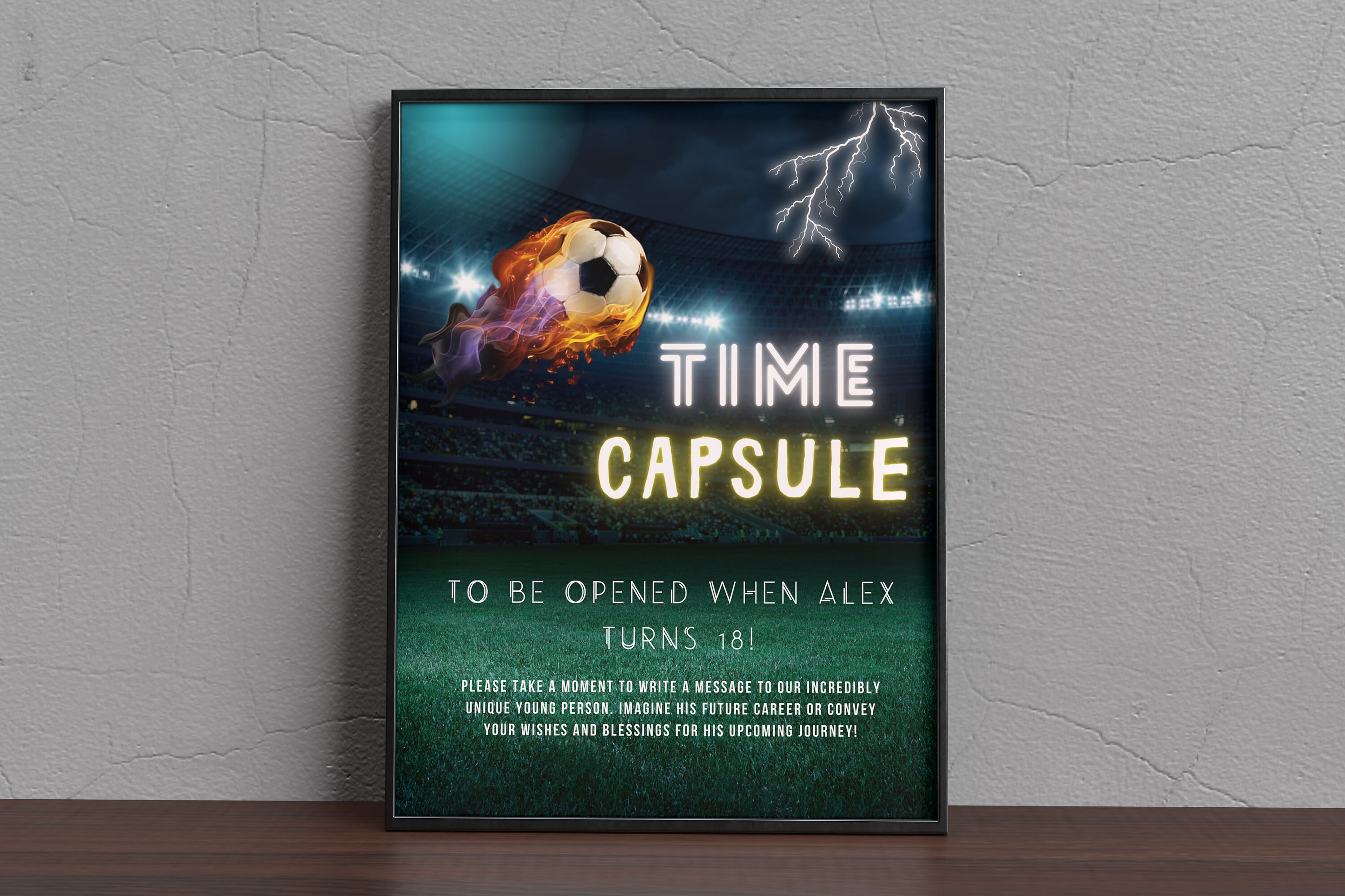 Football Party Time Capsule Template Customize Your Event With This DIY ...