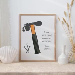 Footprint Art Fathers Day Card DIY Fathers Day Card Father's Day ...