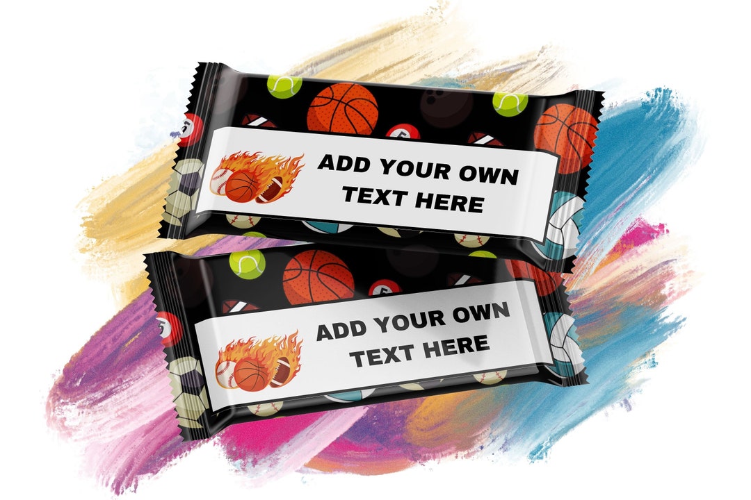 EDITABLE Sport Birthday Chocolate Bar Wrapper Template, Sport Birthday ...