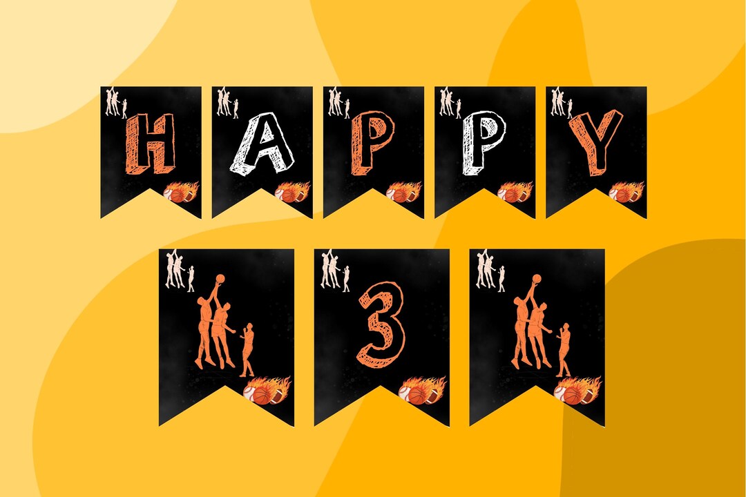 EDITABLE Sport Birthday Banner Flag, Sport Birthday Party Banner Flag ...
