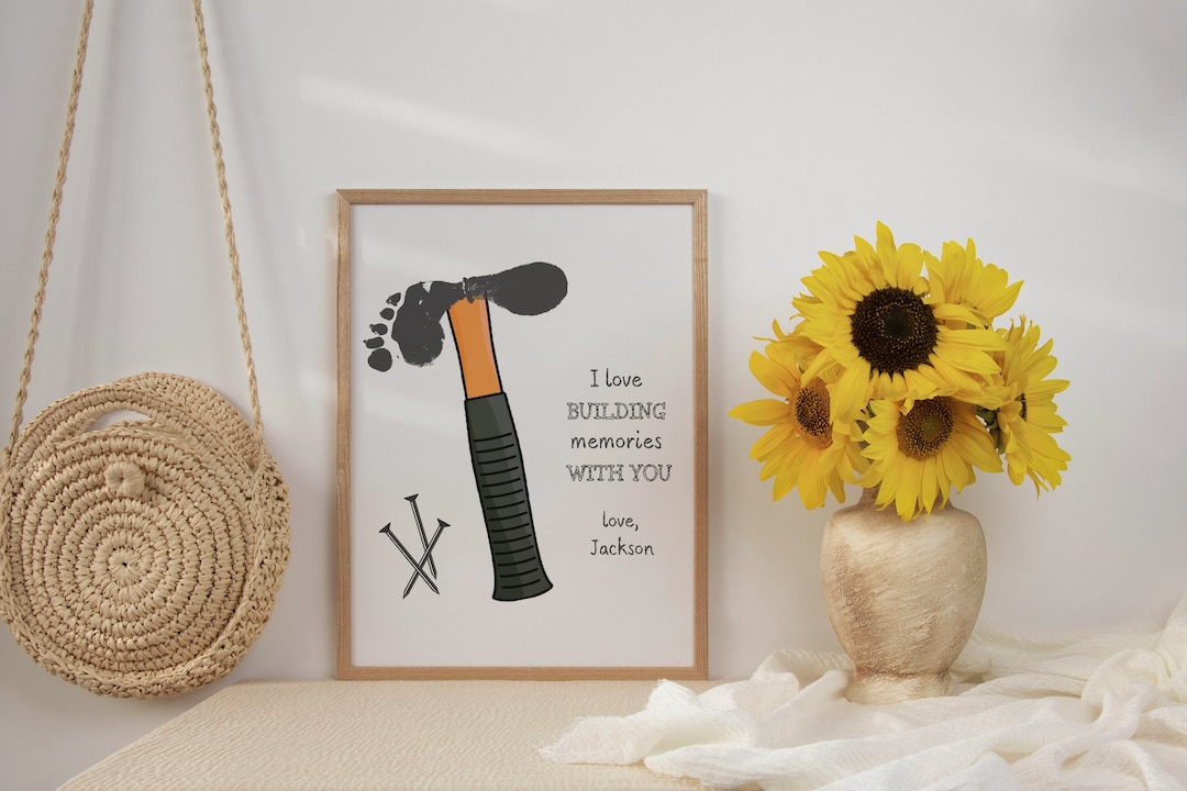 Footprint Art Fathers Day Card DIY Fathers Day Card Father's Day ...