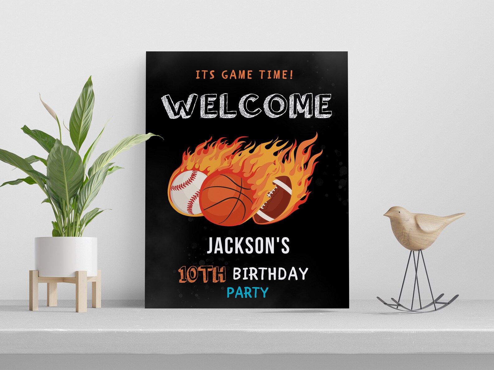 Editable Sport Birthday Welcome Sign Template (digital Download) - Etsy