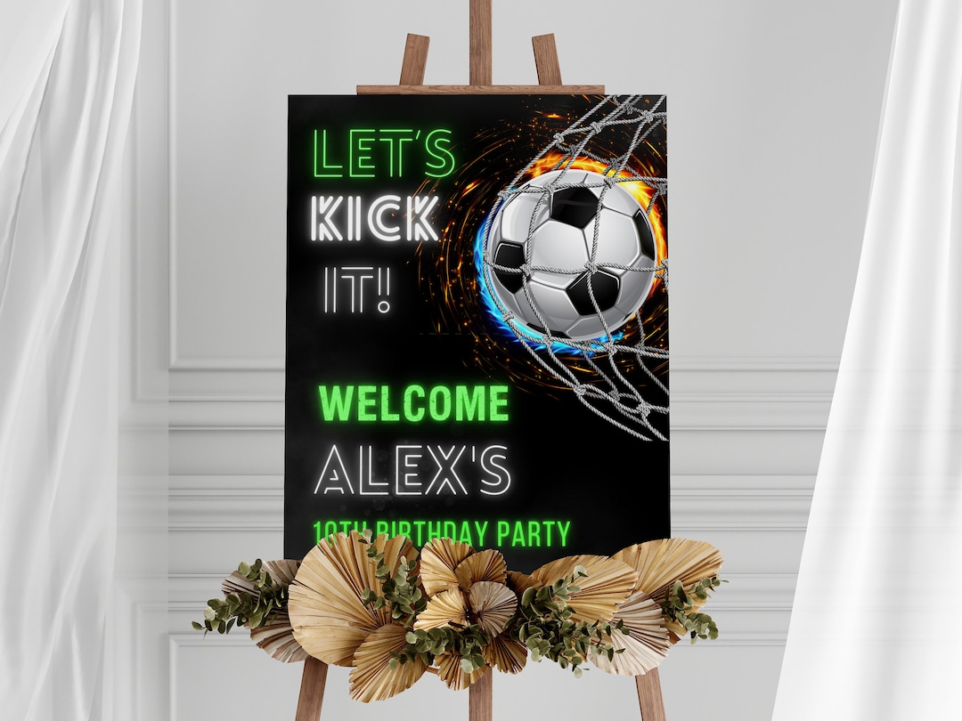 Football Welcome Sign Soccer Welcome Sign Template - Personalize Your ...