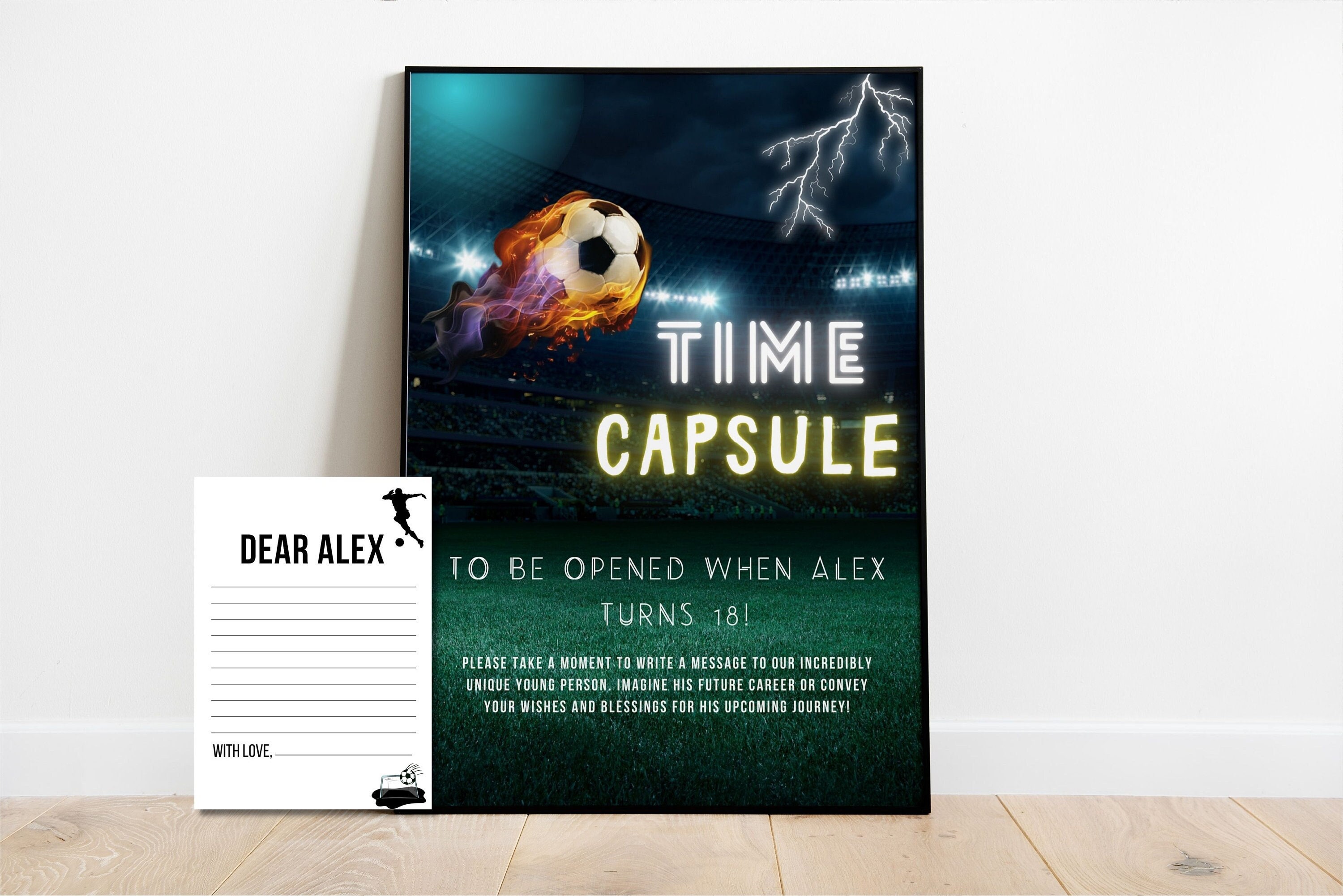 Football Party Time Capsule Template Customize Your Event With This DIY ...