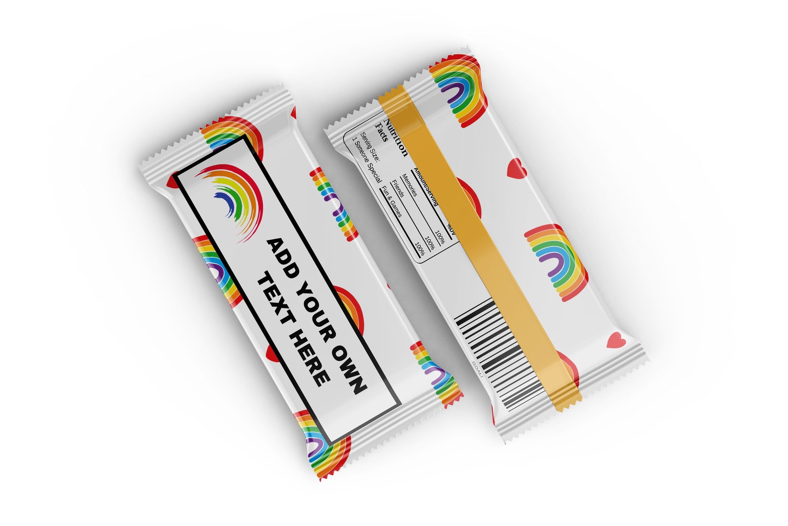 Minimalist Rainbow Birthday Chocolate Bar Wrapper Girls Rainbow Party ...
