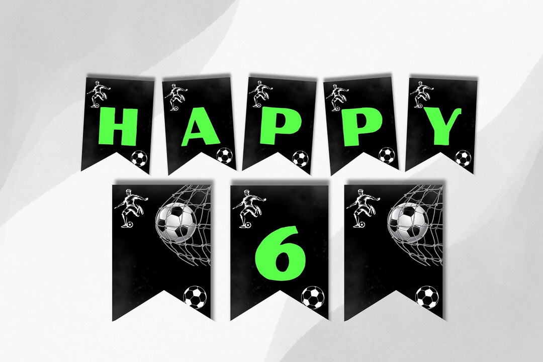 Football Party Banner Flag Template - Customize Your Event With This ...