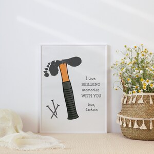 Footprint Art Fathers Day Card DIY Fathers Day Card Father's Day ...