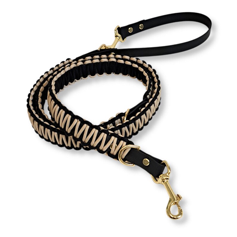 Leash Webbing X Paracord Creamy Black - Etsy