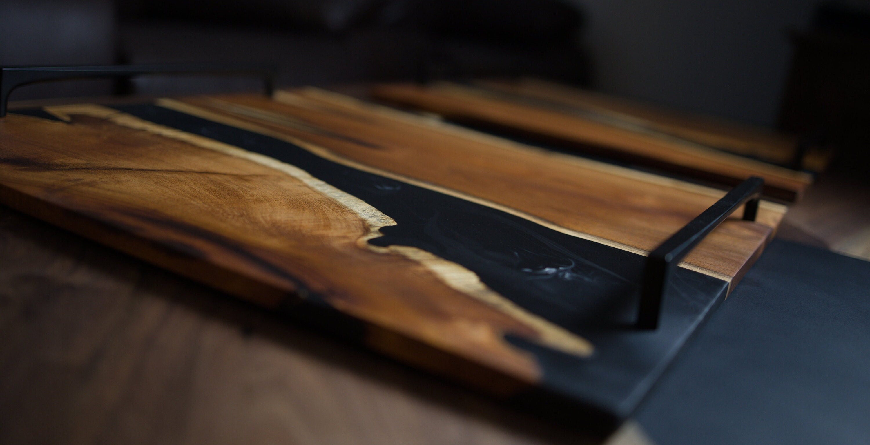 Epoxy Serving Tray for House Party Food and Drink Carrier With Wood and ...