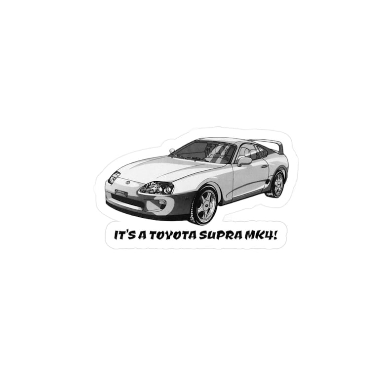 Toyota Supra MK4 Vinyl Sticker, JDM Car Decal, Toyota Accessories ...