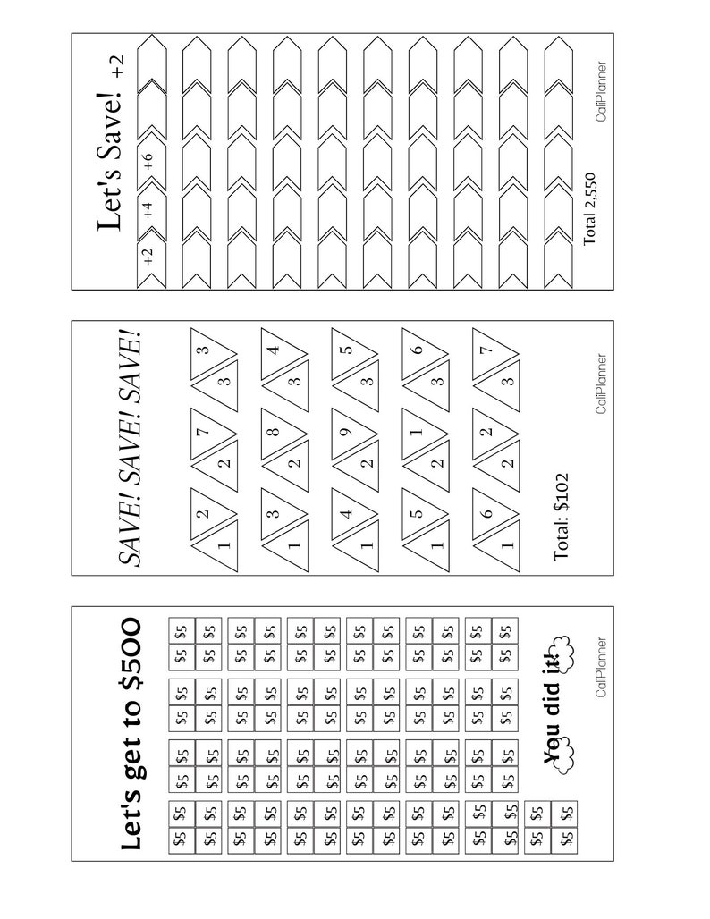 Savings Challenge Printable-6 Different Challenges-pdf - Etsy