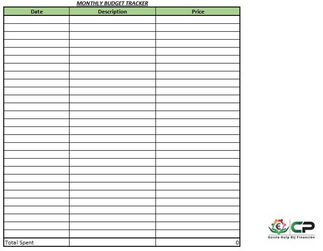 Monthly Budget Tracker Excel File - Etsy