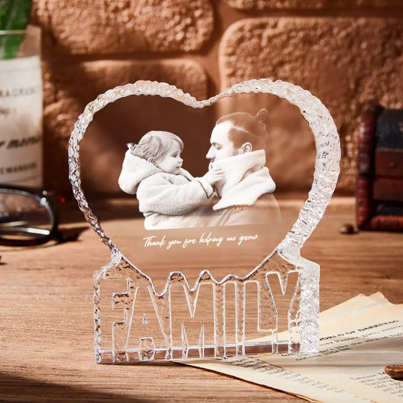3D Crystal Photo Personalized Family Photo Gift Custom Photo - Etsy