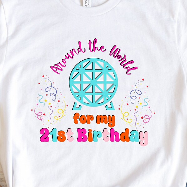 21st Birthday Around the World Epcot - Etsy