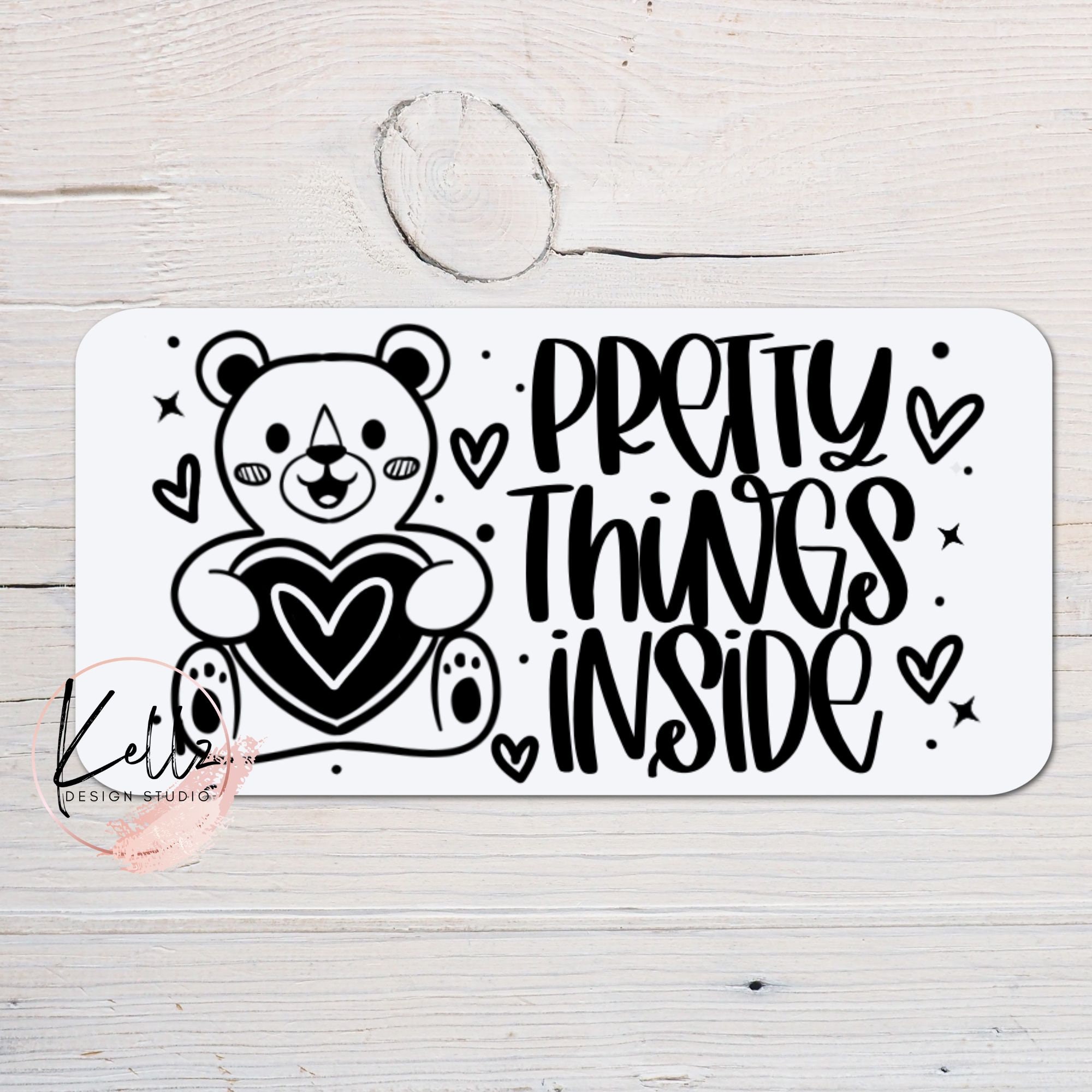 Pretty Things Inside Happy Mail Shipping Label Small Business Packaging ...