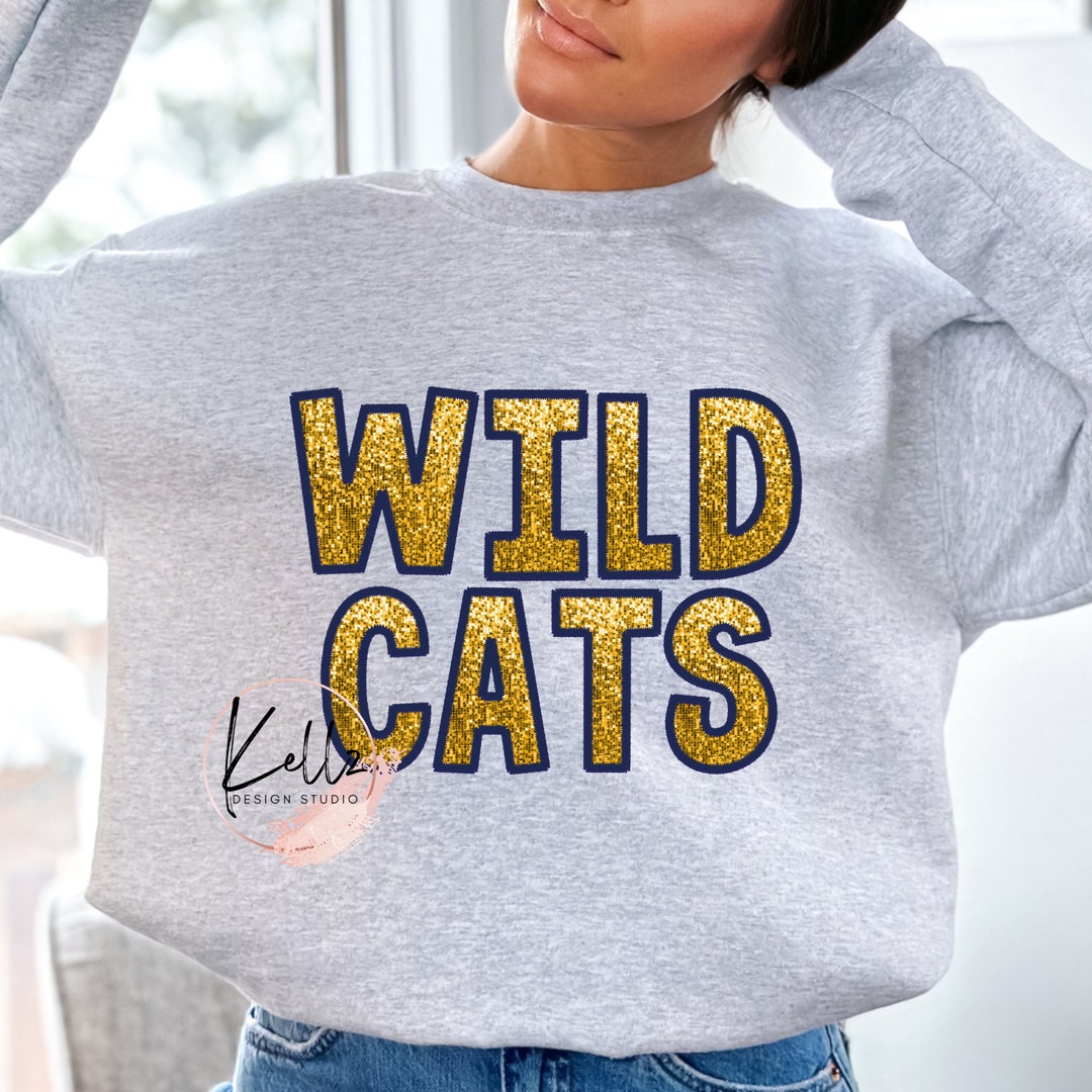 Wildcats Sequin | Faux Embroidery | PNG Digital Design | Digital ...