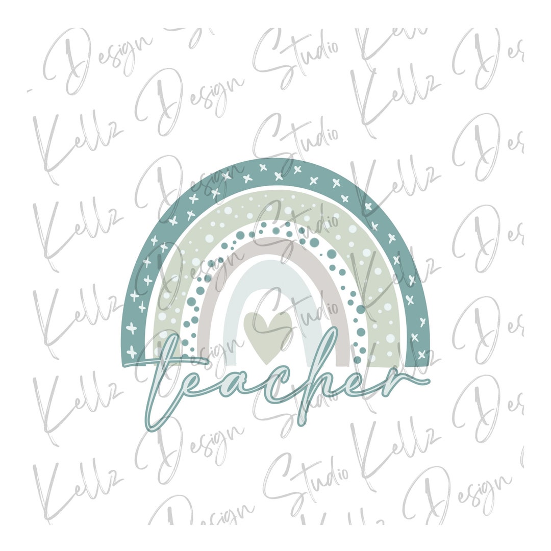 Teacher Rainbow | PNG Digital Design| Digital Download | Instant ...