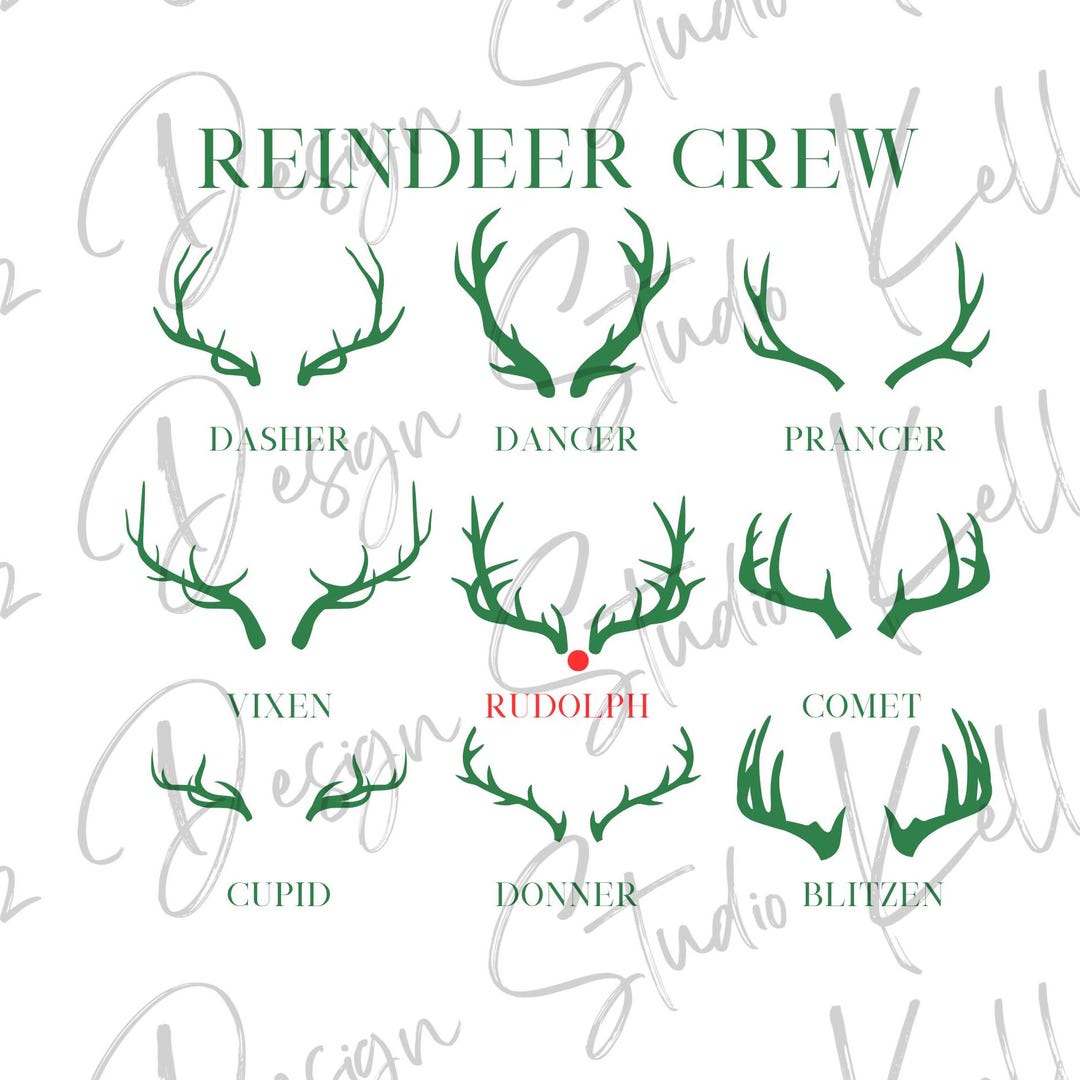 Reindeer Crew | PNG Digital Design| Digital Download | Instant Download ...