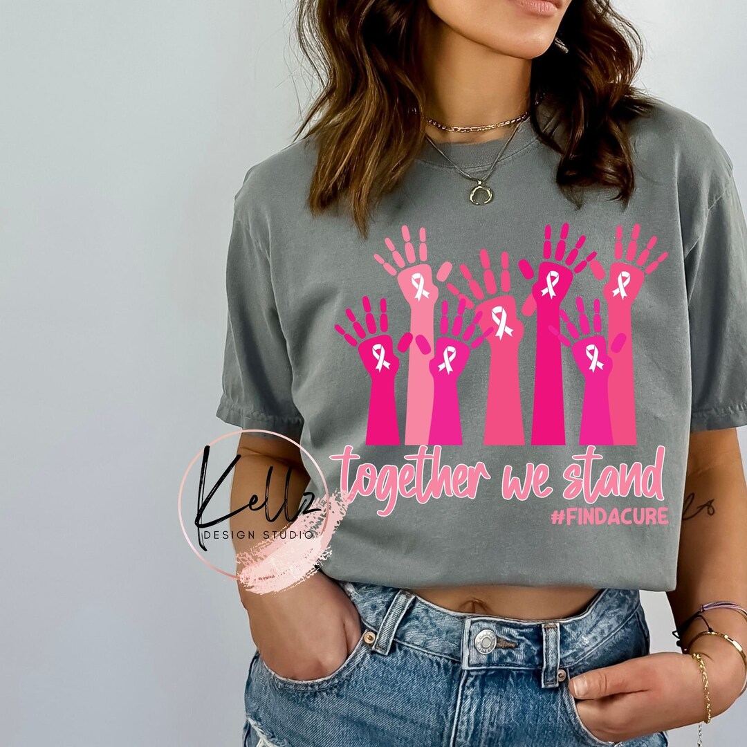Together We Stand Breast Cancer Awareness | PNG Digital Design| Digital ...