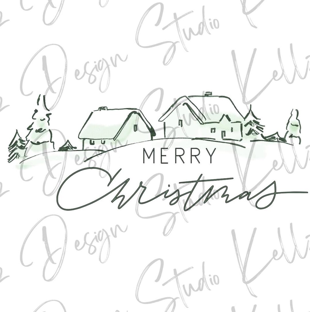 Merry Christmas Simple Scene | PNG Digital Design| Digital Download ...