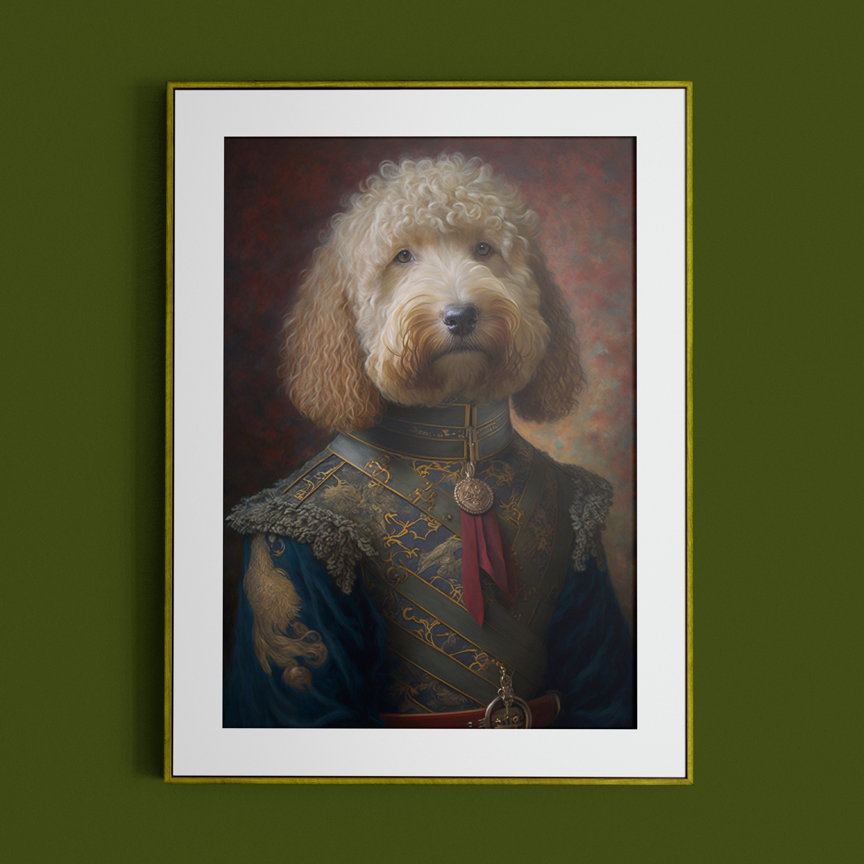 Goldendoodle Renaissance Portrait | Digital DOWNLOAD | Pet Wall Art ...
