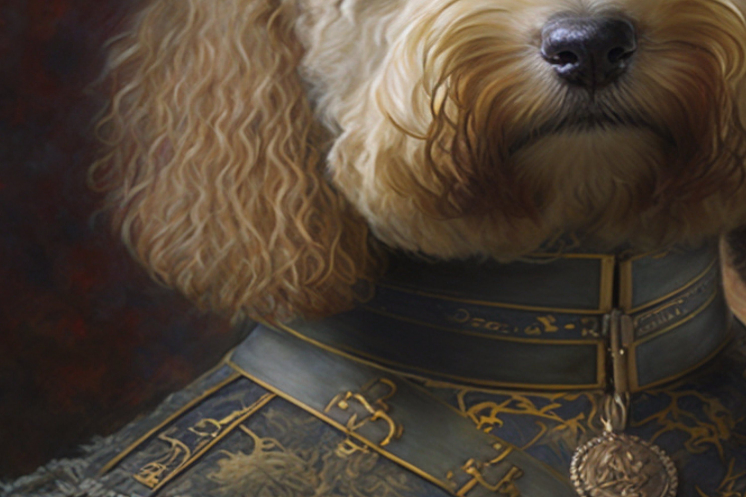 Goldendoodle Renaissance Portrait | Digital DOWNLOAD | Pet Wall Art ...