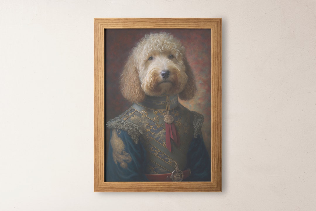 Goldendoodle Renaissance Portrait | Digital DOWNLOAD | Pet Wall Art ...