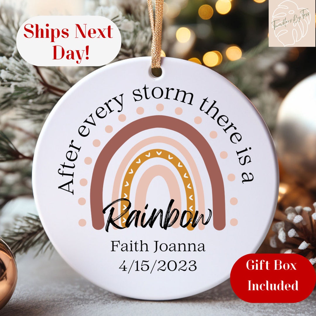 Personalized Rainbow Baby Ornament 'after Every Storm There is a ...