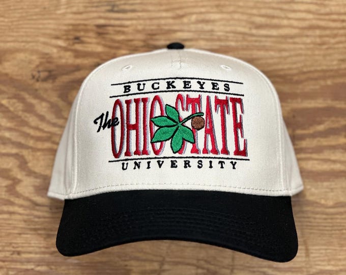 BUCKEYES Bling Hat Distressed Trucker Cap Ohio State Football Swarovski ...