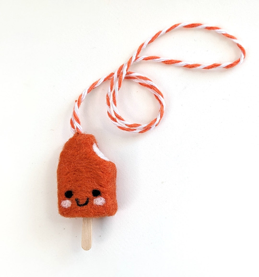 Happy Creamsicle Car Dangler Decoration, Needle Felted Car Charm ...
