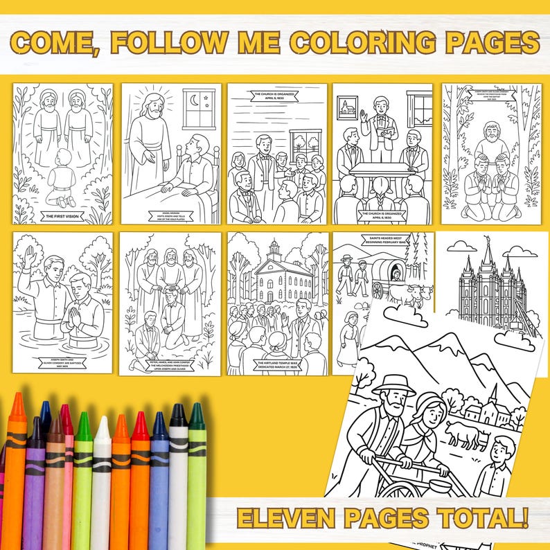 Printable Coloring Pages Come Follow Me General Conference Activity for ...