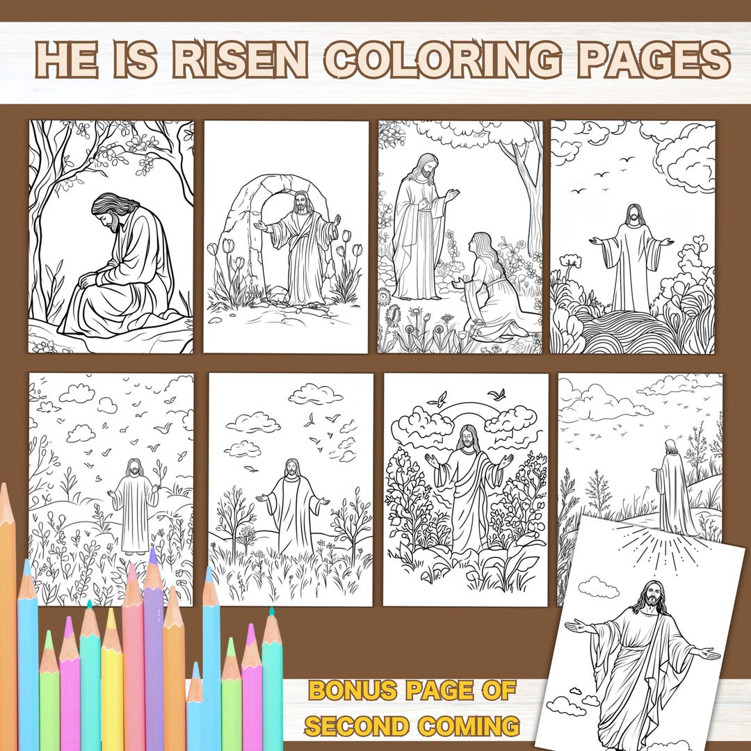 Jesus Christ Coloring Pages Easter Church Activity for Kid Story ...