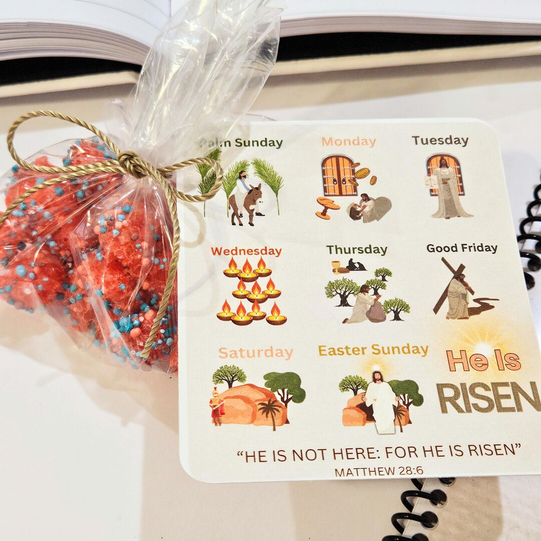 Easter Story Card Bookmark Holy Week Christian Orthodox Printable ...