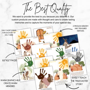 Holy Week Handprint Activity for Kid Story Printable Easter Christian ...