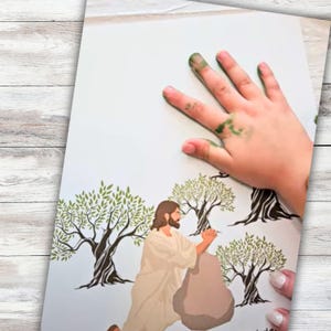 Holy Week Handprint Activity for Kid Story Printable Easter Christian ...